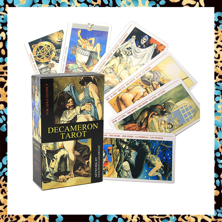 Decameron, Adults Tarot Card Deck | with Paper Guide Book | Standard Big Size 12x7cm | 78 Sheets ...