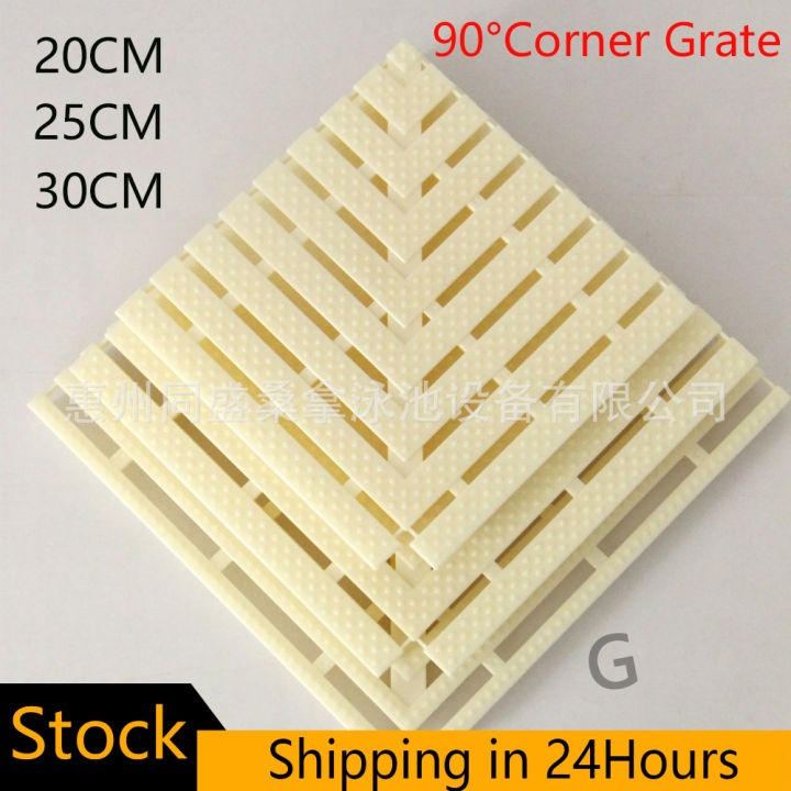 90°Corner Grate Swimming Pool Equipment ABS Overflow Tank Grille ...