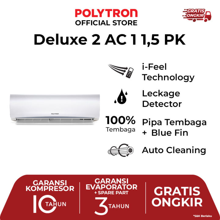 POLYTRON AC 1 1/2 PK Deluxe 2 PAC 12VH - Unit Only | Lazada Indonesia