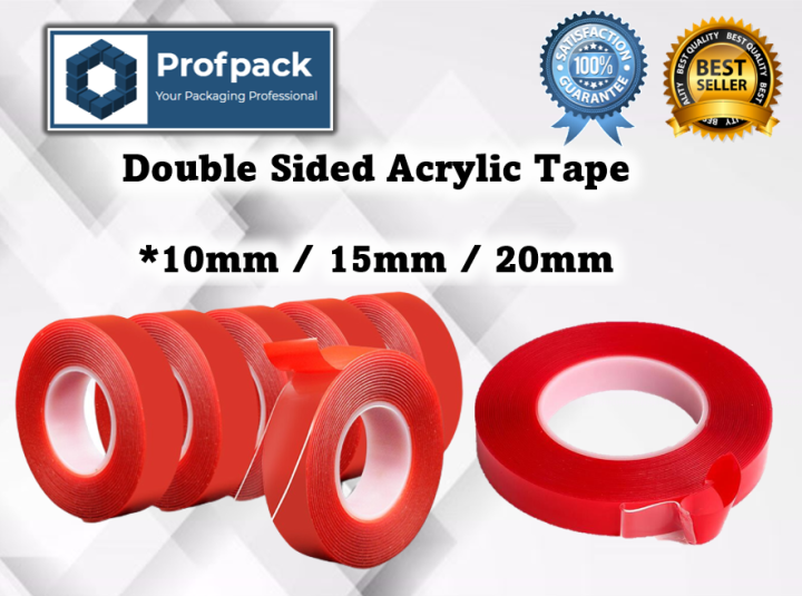 DOUBLE SIDED ACRYLIC TAPE 10 Meters Heavy Duty EXTRA LONG READY STOCK ...