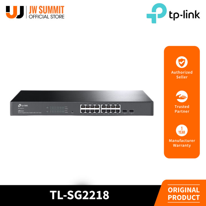 TP-Link TL-SG2218 JetStream 16-Port Gigabit Smart Switch with 2 SFP ...