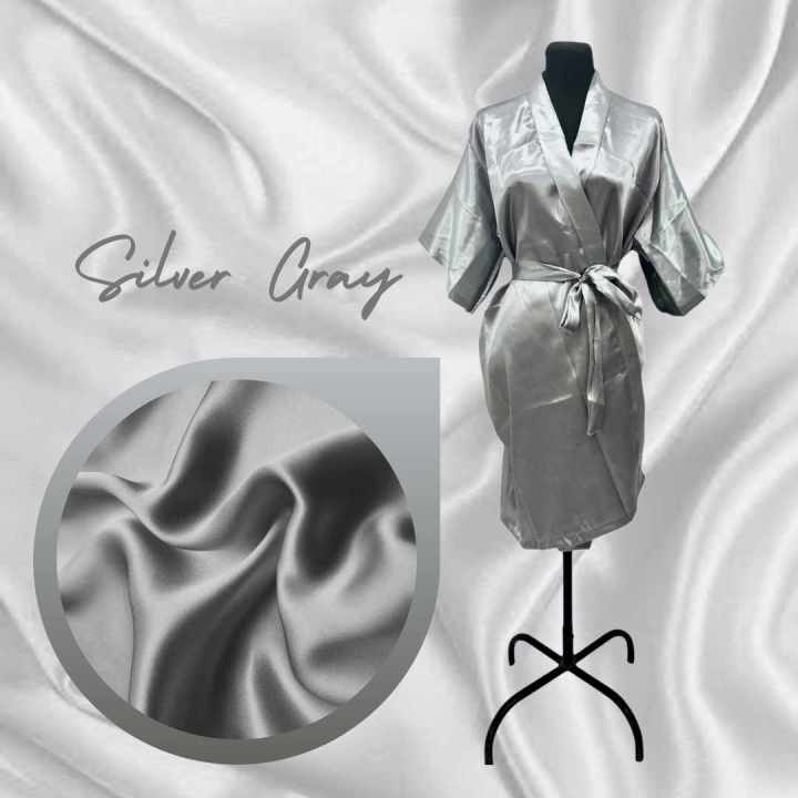 SILK ROBE Regular and Plus Size Satin Bath Robes Sleepwear and ...
