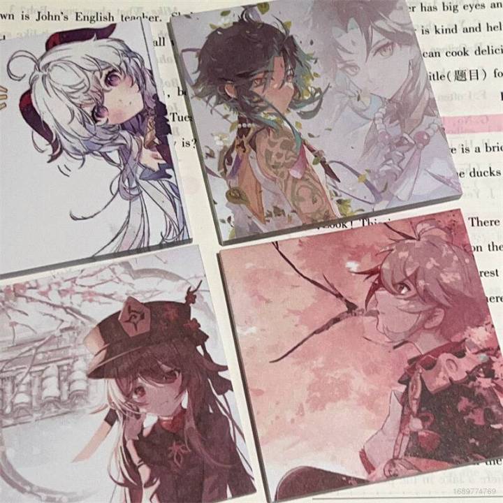 Genshin Impact sticky note cartoon cute pad Stickable note Ganyu Xiao ...