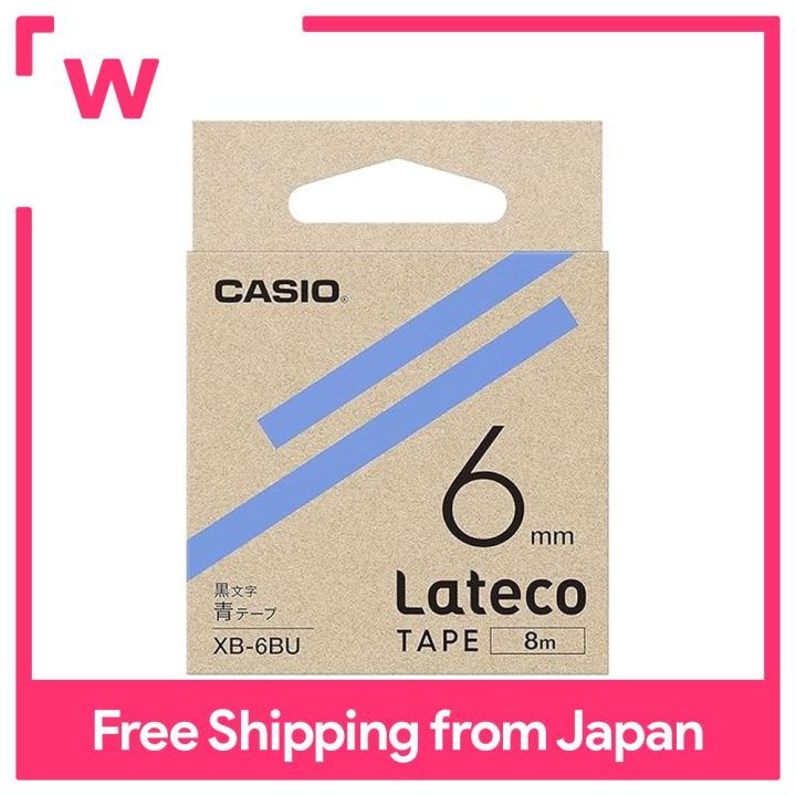 Casio Label Writer Lateco Refill Tape Blue with Black Letters 6mm XB ...