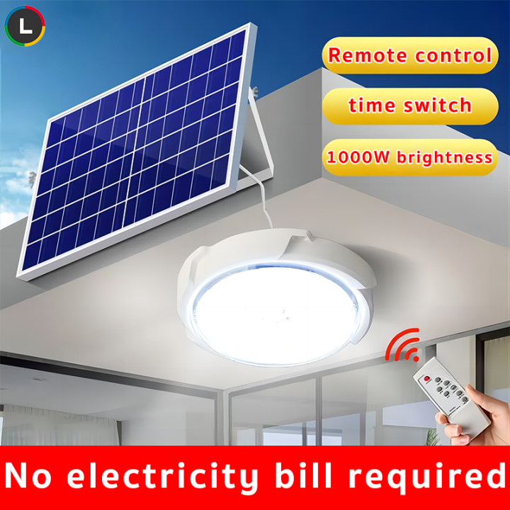 【1000W】Solar Ceiling Light.Solar LED indoor ceiling chandelier, remote ...