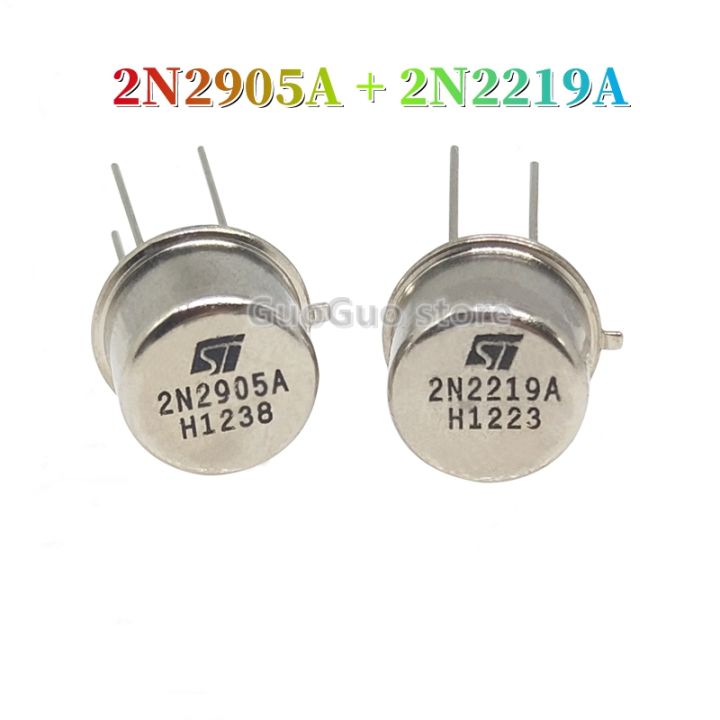 10Pcs 2N2905A 2N2219A TO-39 2N2905 2N2219 TO39 NPN/PNP Bipolar ...