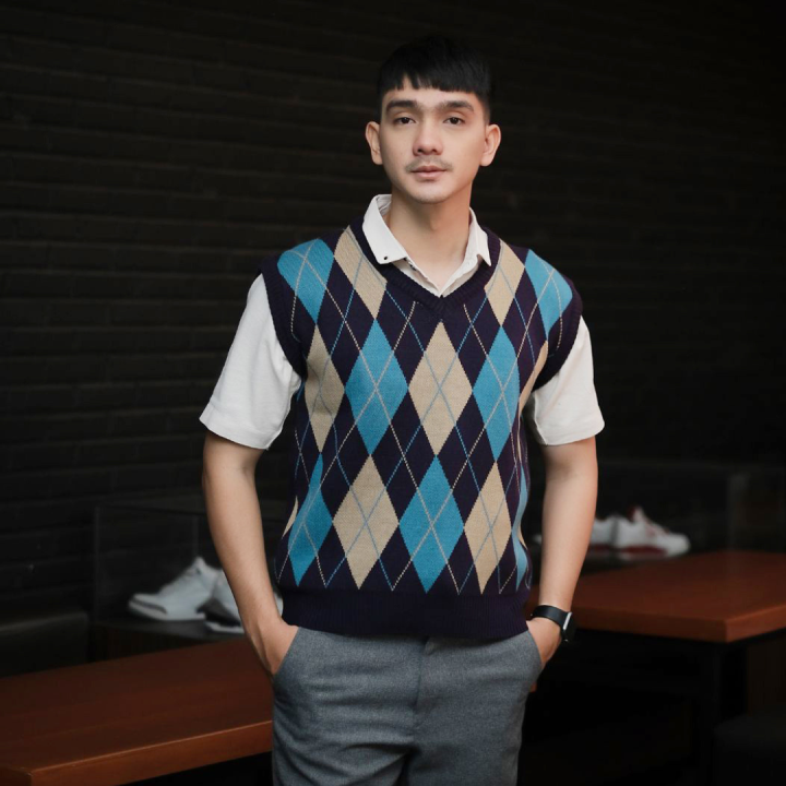 Rompi Vest Rajut Pria Blue Diamond Premium | Lazada Indonesia