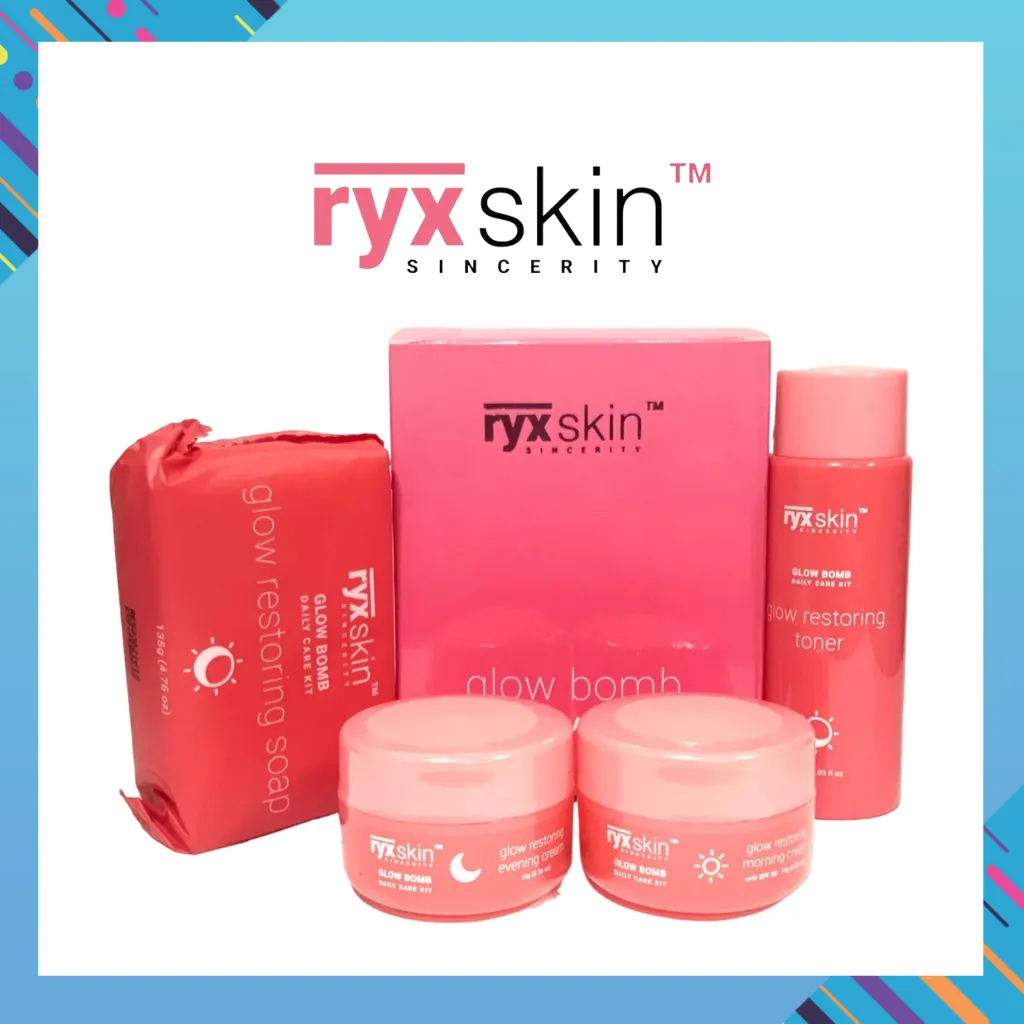 RyxSkin Glow Bomb Daily Care Kit (Ryx Clear Bomb Advanced Exfoliating ...