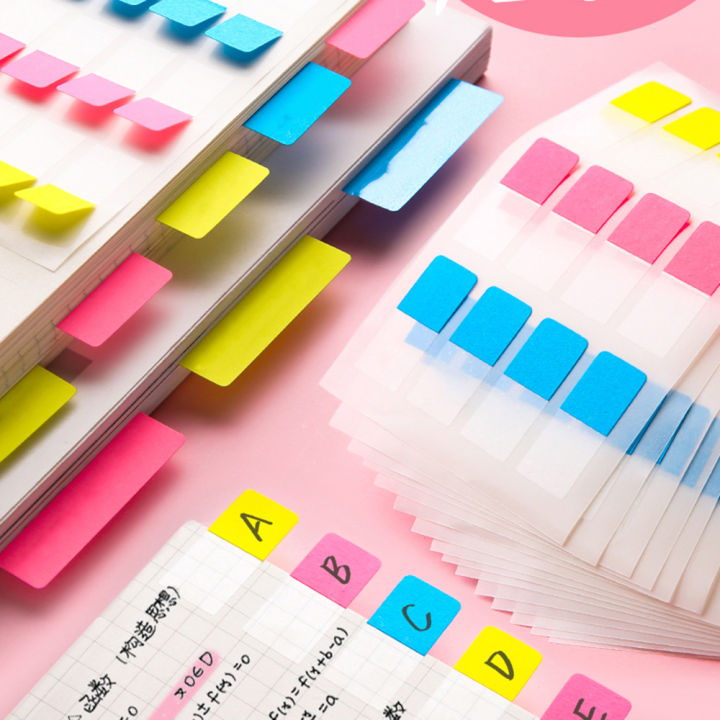 120 Sheets Index Label Sticker Sticky Notes Writable Reusable Notepad ...