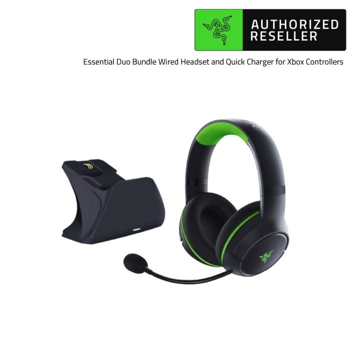 Razer Essential Duo Bundle Wired Headset - Quick Charger for Xbox ...