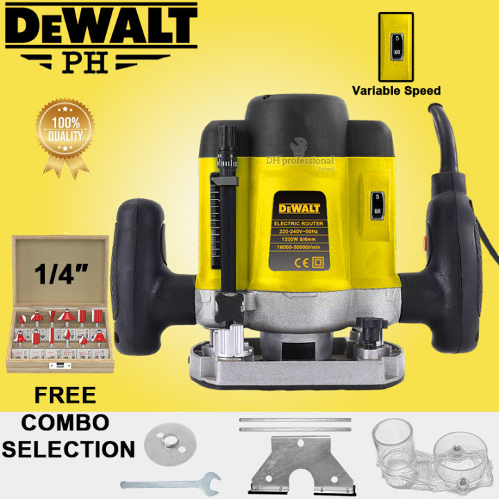DeWALT Plunge Router 1200W Plunge Wood Router 1/4 inches DWE3608 6-8 mm ...