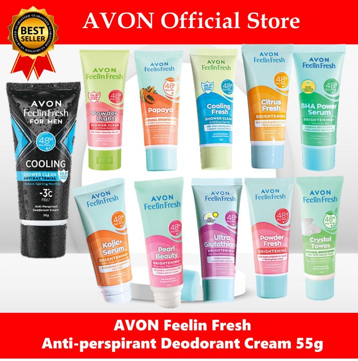 AVON Quelch - Feelin Fresh Whitening Underarm Deodorant Cream 55g - ALL ...