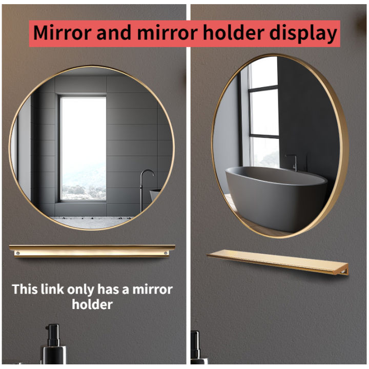 Cherish & Life Black/White/Gold shelf (41*11*3cm)Bathroom Mirror ...