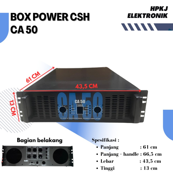 BOX POWER CA 50 CA50 2CH 2 CH 2 CHANLE AMPLIFIER + KNOP | Lazada Indonesia