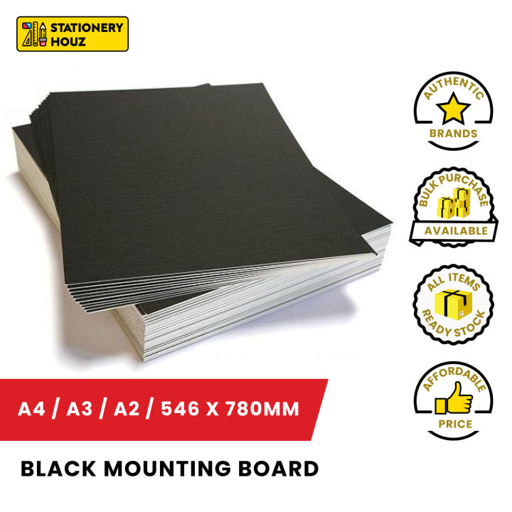 Stationery Houz Black Mounting Board / Size A4 & A3 & A2 & 546 X 780 mm ...