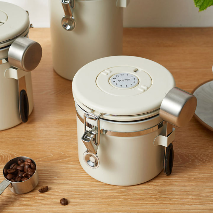 IMhouse coffee bean storage tank coffee powder sealed tank one-way ...