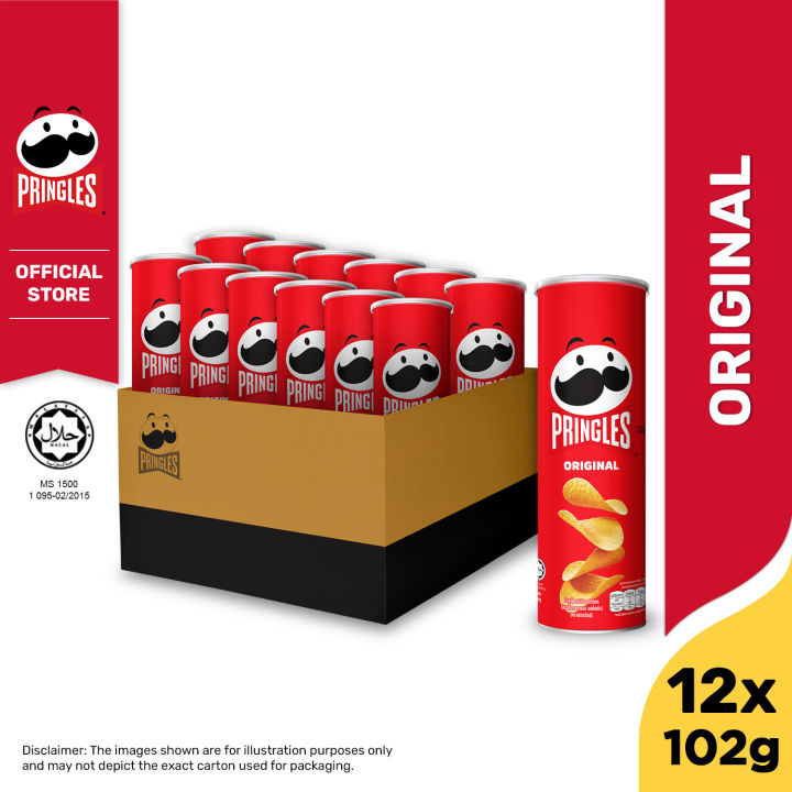 Pringles Potato Chips - Original 102g Carton 12 pcs | Lazada PH