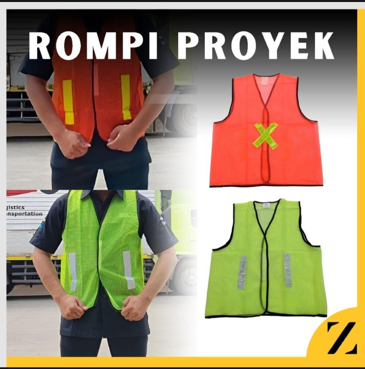 Rompi Keselamatan Kerja Safety Parasit Warna Hijau Vest Lapangan Proyek ...