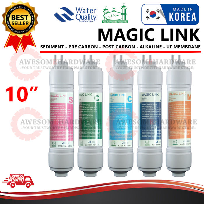 MAGIC LINK KOREA HALAL 10" U TYPE WATER FILTER CARTRIDGE REFILL ...