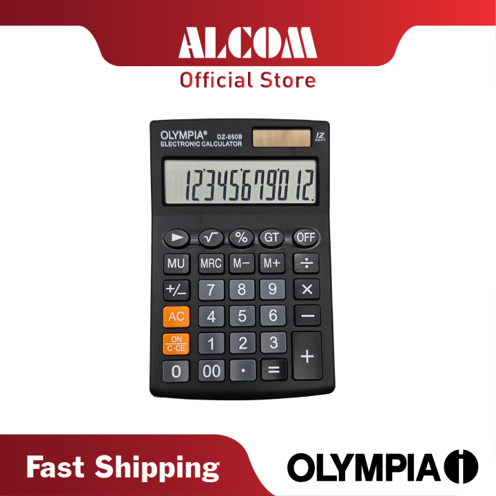 [GERMAN BRAND] OLYMPIA DZ-850B Electronic Desktop Calculator with 12 Digits, Big Display, 3 ...