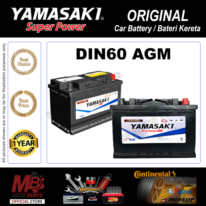 YAMASAKI - DIN60 AGM LN2 - Super Power Battery 24 Months WARRANTY [Car Battery | Bateri Kereta ...