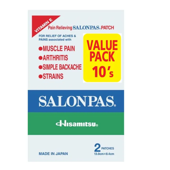 SALONPAS Pain Relieving Patch Large Size 5 X 2S | Lazada