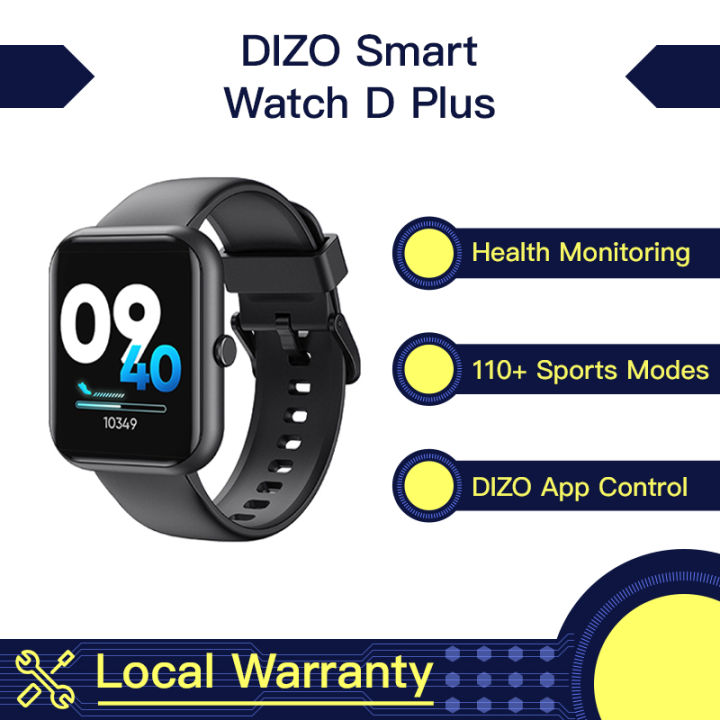 [NEW] DIZO Smart Watch D Plus Display 1.85inch 150+Sports Smart Personalized Watch (by realme ...