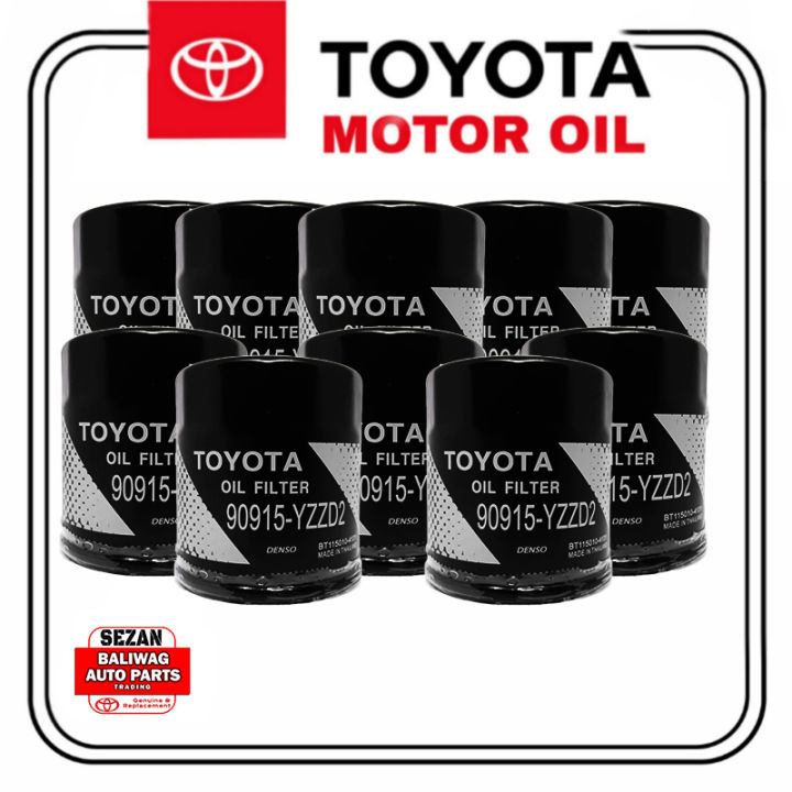 ORIGINAL TOYOTA OIL FILTER FORTUNER HIACE HILUX INNOVA SET OF 10 PCS ...