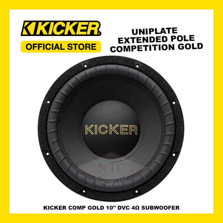 KICKER Car Audio LIMITED EDITION COMPETITION GOLD Dual 4 Ohm Subwoofer ...