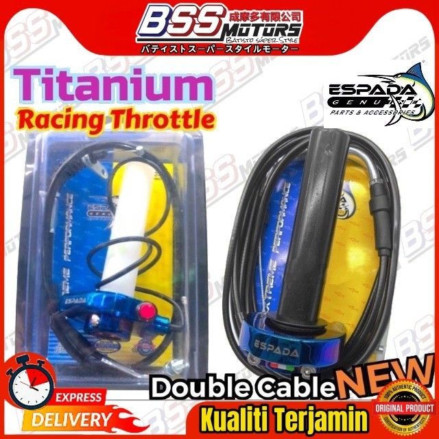 Espada Titanium Fast Throttle Racing Handle Grip FREE Cable Universal ...