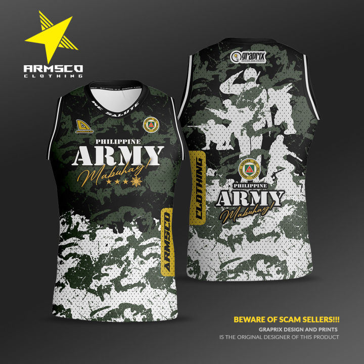 Army Jersey Full Sublimation - We Salute PH Army Mabuhay - Mens ...