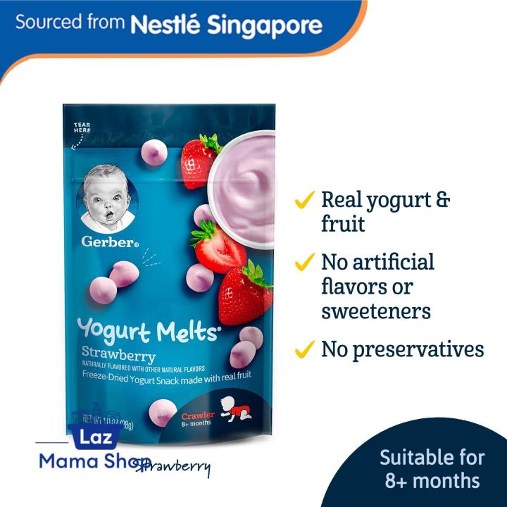 Gerber Graduates Yogurt Melts Strawberry (Laz Mama Shop) | Lazada Singapore
