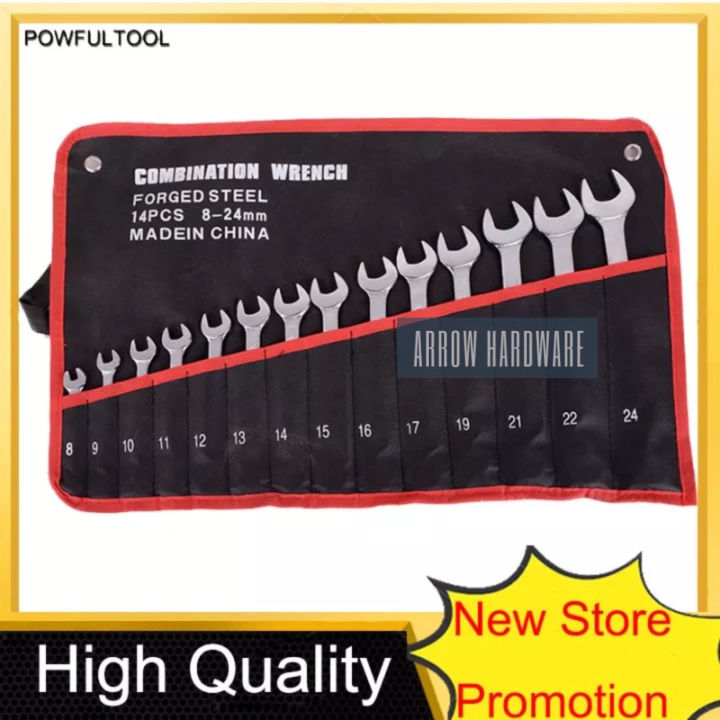 【14PCS】8-24MM Tools for Motorcycle Full Set Wrench Tools Set ...