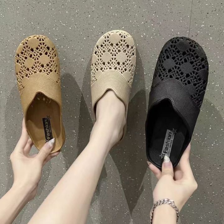 J&H พร้อมส่ง "TO-UO" รองเท้าแตะแบบสวม ดีเทลถักเส้นลายเปีย มี3สี ...