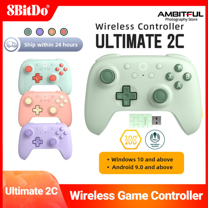 8bitdo Ultimate 2c Wireless Controller Hall Effect Joystick With Receiver Bluetooth Gamepad For 0076