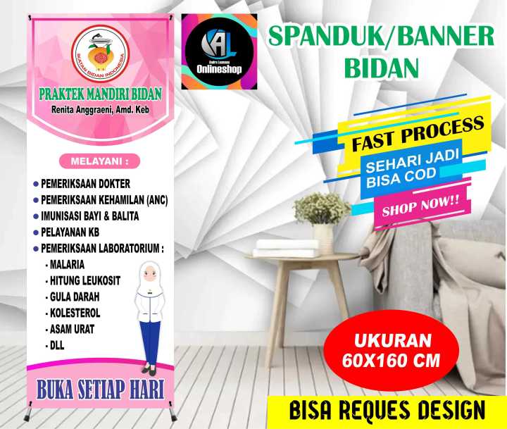 Spanduk, Banner Berdiri Praktek Mandiri Bidan | Lazada Indonesia