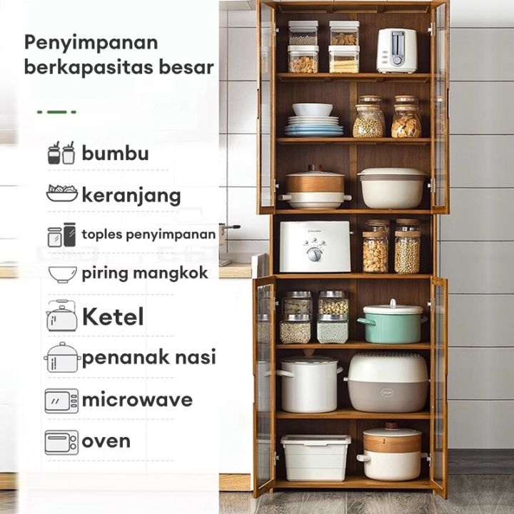 Lemari Dapur Rak Dapur Serbaguna Lemari Dapur Minimali Lemari Piring ...
