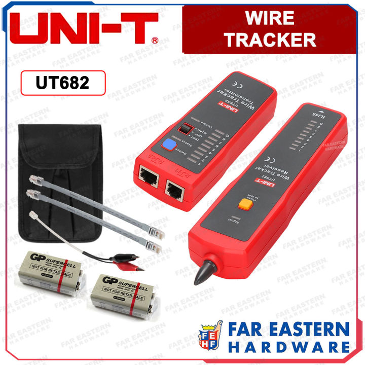 UNI-T LAN Cable Finder Network Wire Tracker Tracer Tone & Probe UT682 ...