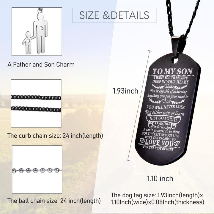CS Dog Tags for Men Engraved I Want You to Believe Deep in Your Heart ...