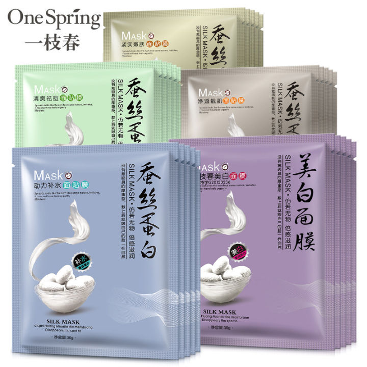 ONE SPRING Silk Mask Protein Moisturizing Hydrating Facial Mask | Lazada