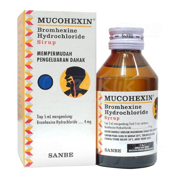 Mucohexin Elixir Syrup 120ml Mucolytic Agent Pengencer Dahak -PRODUK ...
