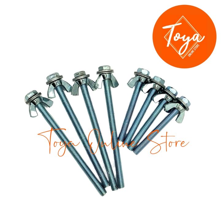 GI Bolt with Wing Nut Set for DIY projects | Lazada PH