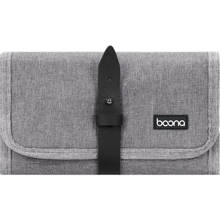 BOONA กระเป๋าจัดระเบียบแบบพับ มีตัวล็อค เก็บแบตเตอรี่สำรอง โทรศัพท์ หู ...