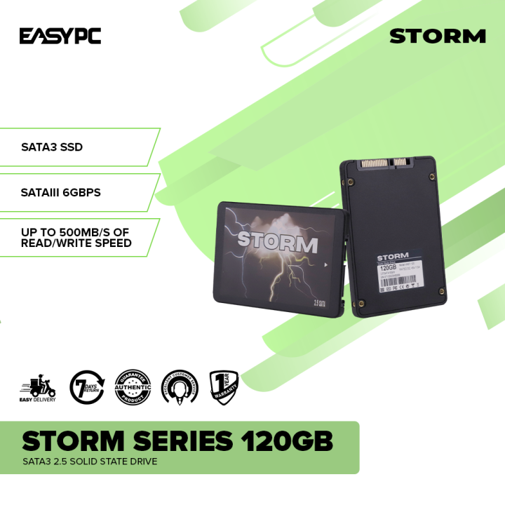 EasyPC | Storm Series 120gb / 240gb / 512gb Sata3 2.5 Solid State Drive SSD For Desktop PC and ...