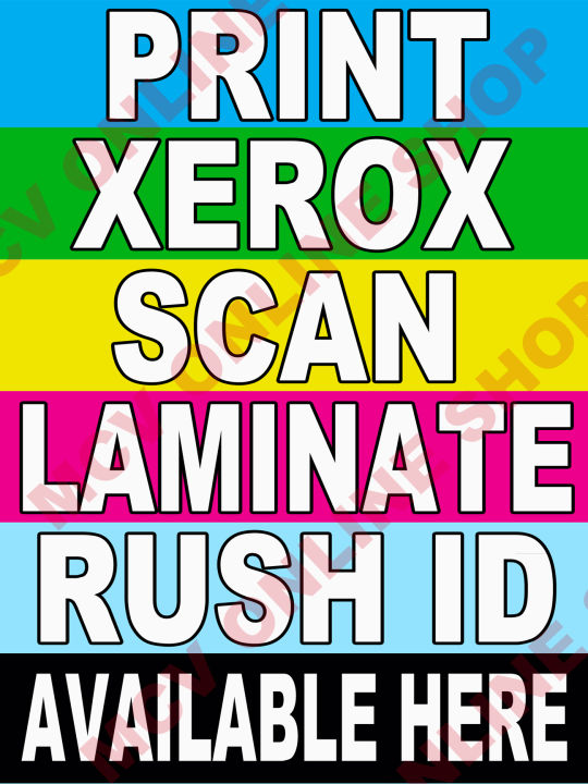 5 IN 1 PRINT, XAEROX, SCAN, LAMINATE, RUSH ID TARPAULIN SIGNAGE | Lazada PH
