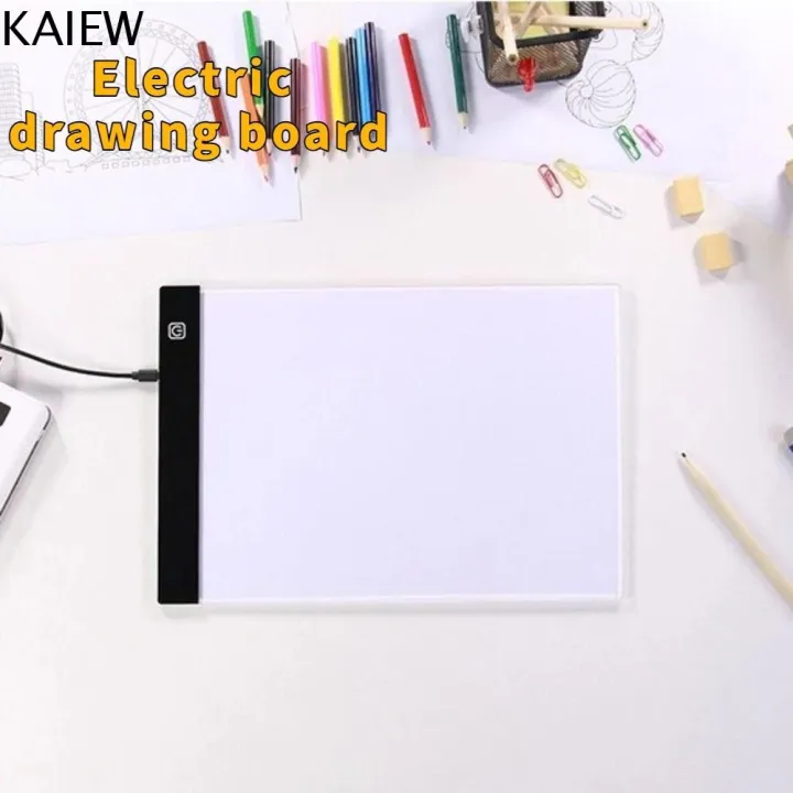 KAIEW A4 Electric Drawing Board Adjustable Brightness 3 Level Tracing ...