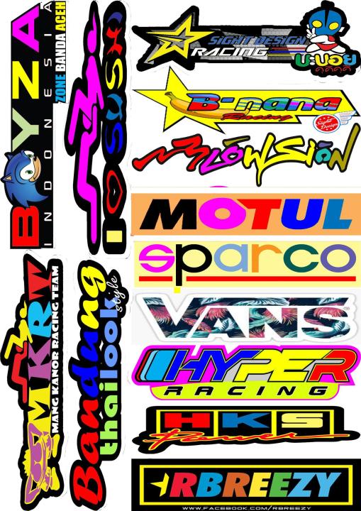 THAI MOTORCYCLE STICKER SET (READ THE DESCRIPTION ABOUT SIZE) | Lazada PH