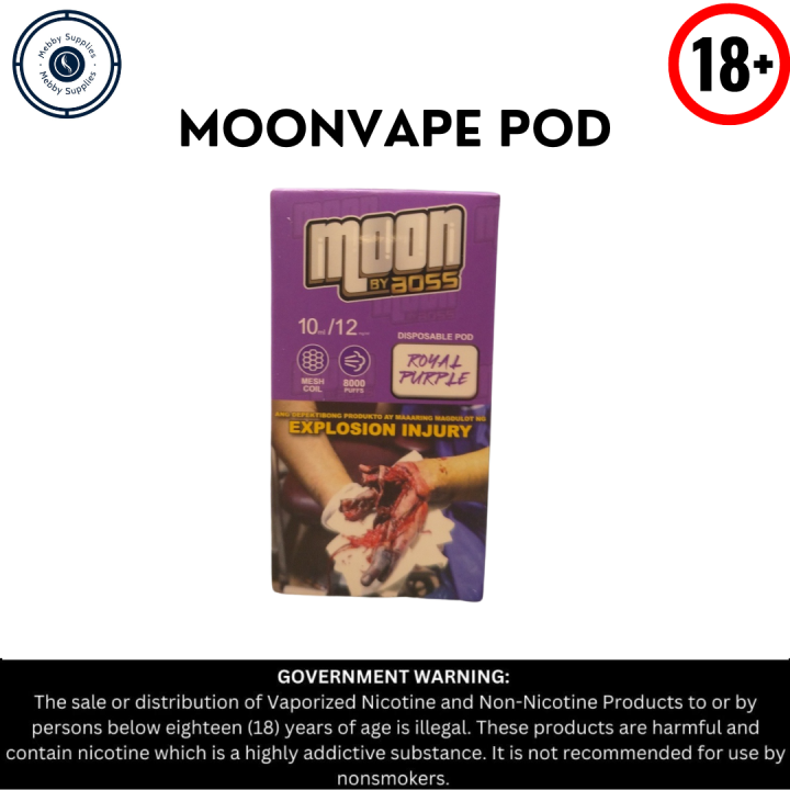 Boss Moon Disposable Replacement Pod 8000 Puffs Dispo Black Elite ...