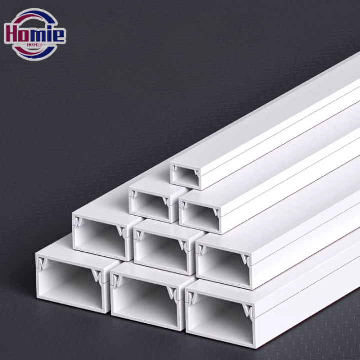 100cm Electrical Cable Trunking Strip with Self Adhesive Slidable PVC ...