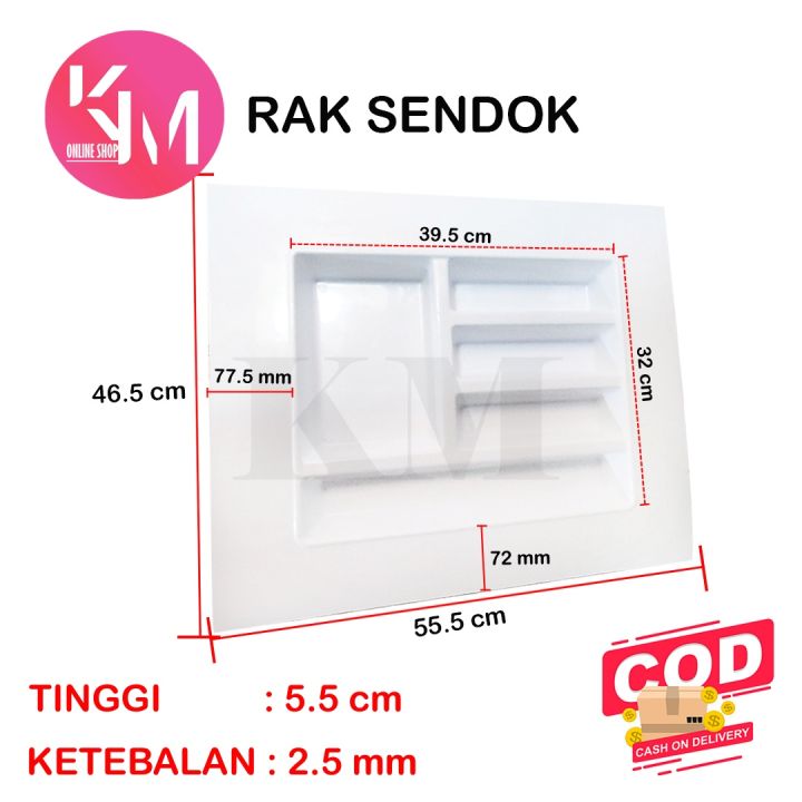 Rak Sendok / Drawer Besar Plastik 55,5cm x 46. 5cm x 5cm | Lazada Indonesia
